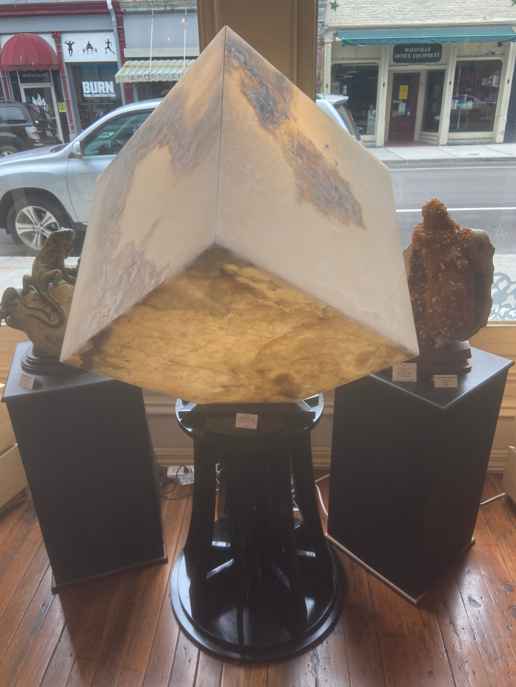 Jumbo Cocoa + Cream Calcite Cube Lamp – EAT Gallery